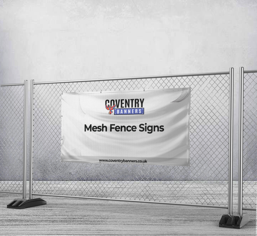 Mesh Fence Signs Same Day & Next Day Printing Coventry